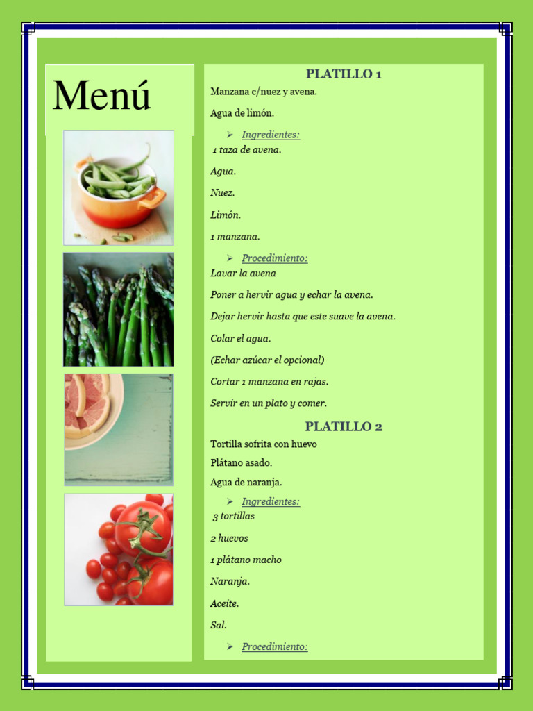 Menu | PDF