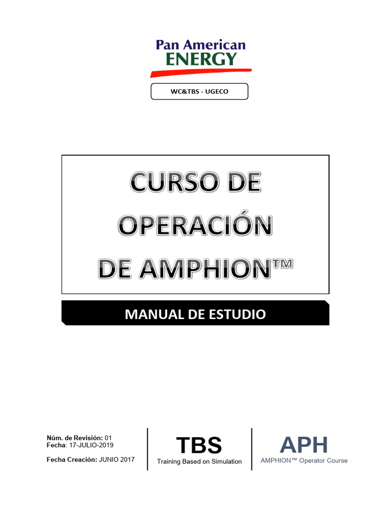 Manual Curso Op. de Amphion (Rev02) | PDF