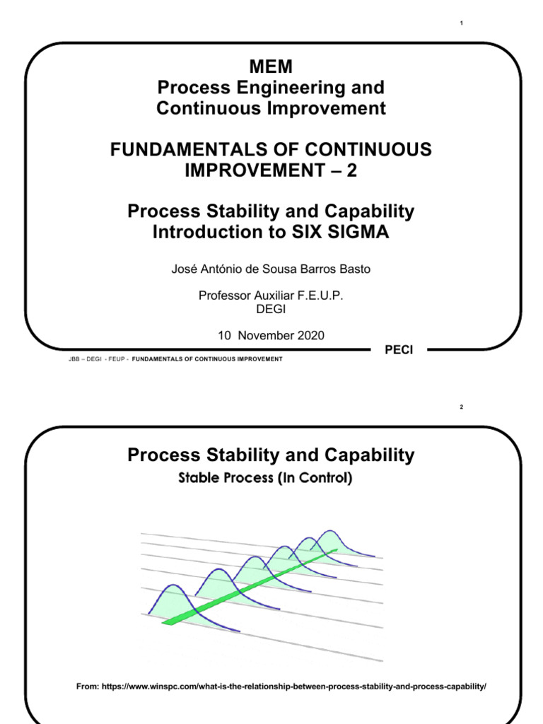 ProceEngContImprov - 2 - Process Stability and Capability - Intro6sigma ...