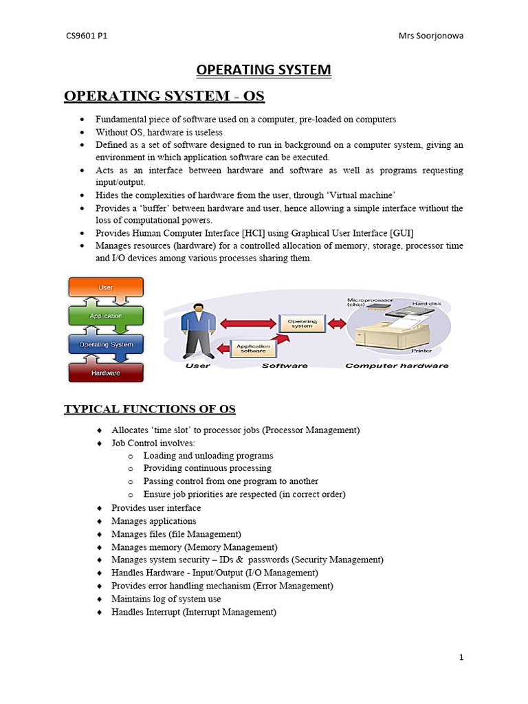 6 1 Operating System Fundamentals Pdf Operating System