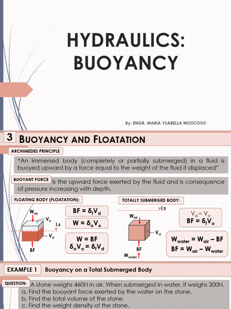 Buoyancy and Stability in Fluid Mechanics | PDF | Buoyancy | Quantity