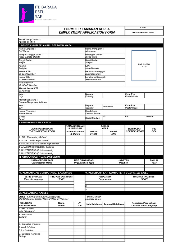 FLK Prima Hijab Outfit - (Nama Kandidat) | PDF