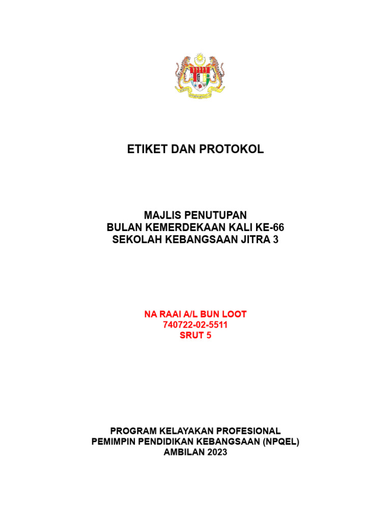 Etiket Dan Protokol | PDF