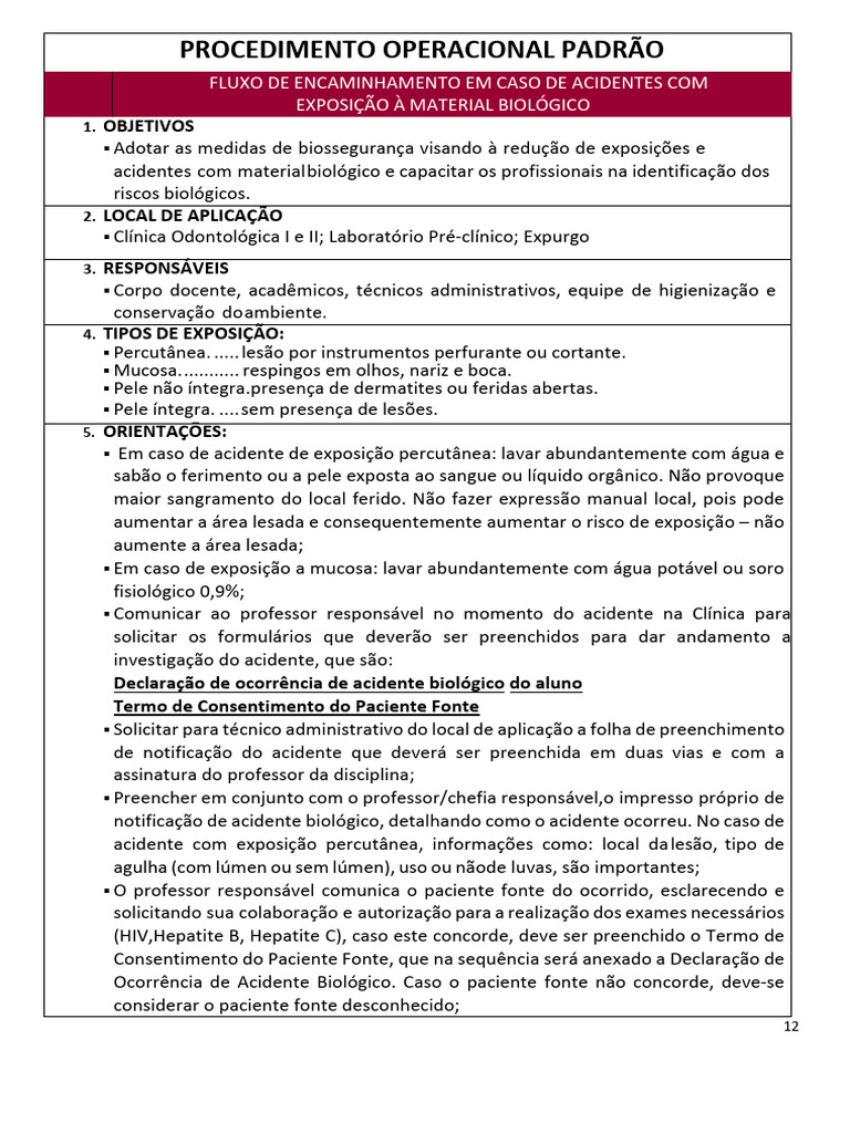 Pop Acidentes Perfuro Cortantes | PDF Pop Acidentes Perfuro Cortantes | PDF