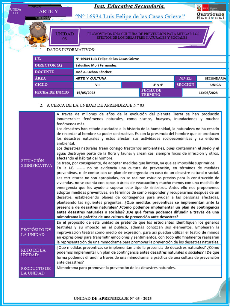 3º y 4° UNIDAD 3-AYC | PDF | Aprendizaje | Entorno natural