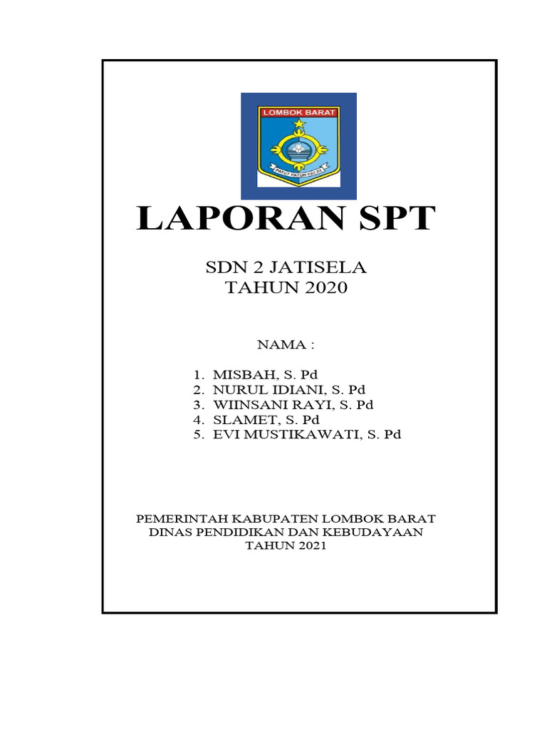 Cover Laporan SPT 2020 | PDF