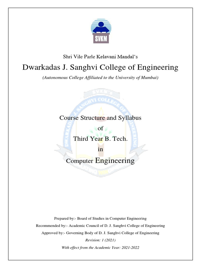 B.Tech Computer Engineering Syllabus 2021 | PDF | Technology & Engineering