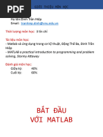 BÀI TẬP MATLAB | PDF