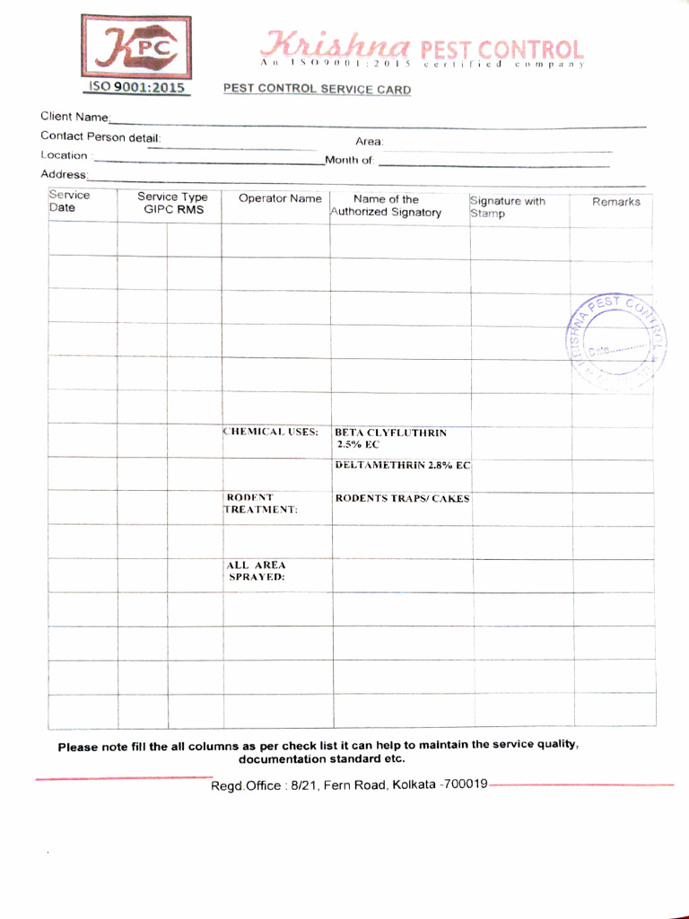 Recipet Pest Control | PDF