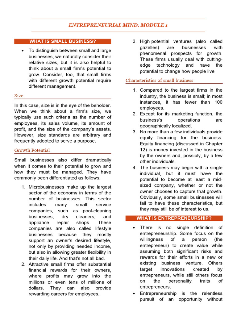 Entrep Mod 1 Transes | PDF