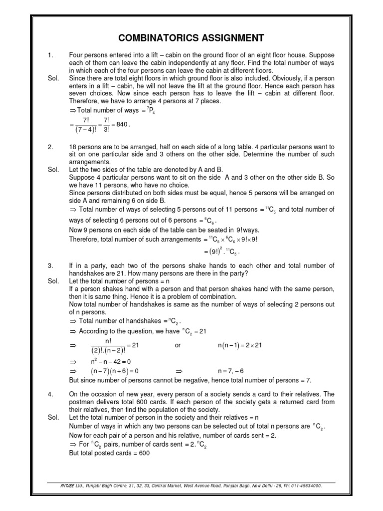 Combinatorics Assignment | PDF | Vertex (Geometry) | Triangle Combinatorics Assignment | PDF | Vertex (Geometry) | Triangle