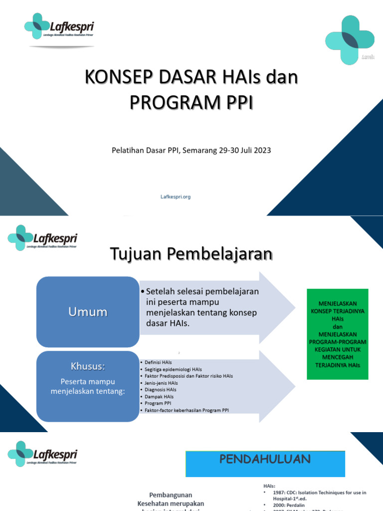 2-1 Konsep Dasar HAIs Dan Program PPI | PDF
