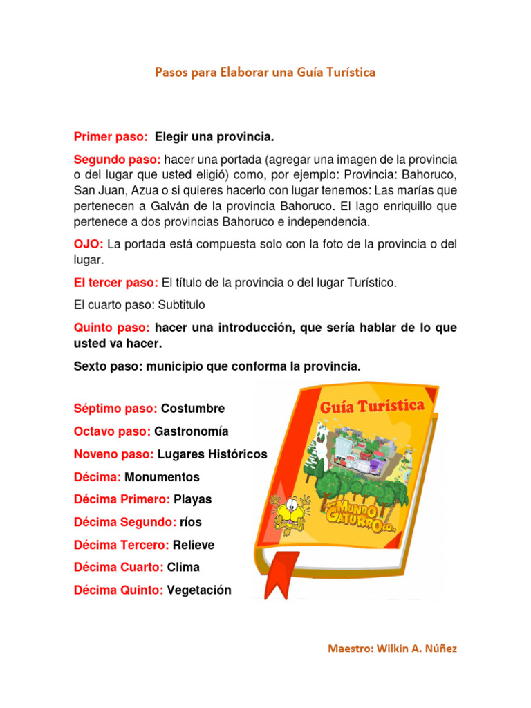 Pasos para Elaborar Una Guía Turística | PDF