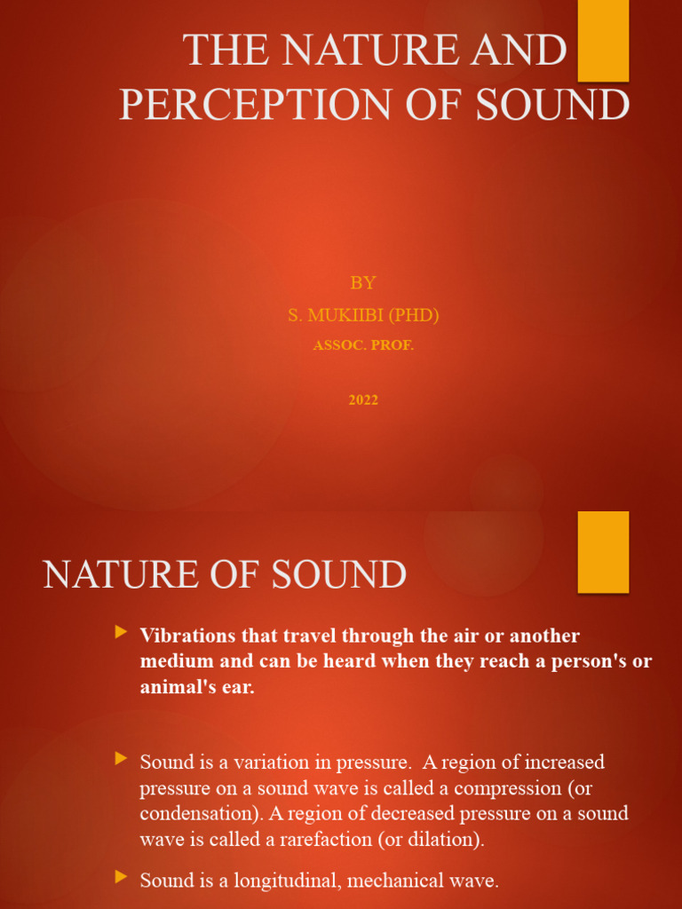 The Nature and Perception of Sound | PDF | Sound | Frequency