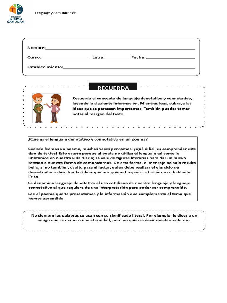 Guía de Interpretación de Textos y Lenguaje Figurado | PDF | Poesía