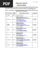 CBSE Sports Calendar (2025-26) | PDF