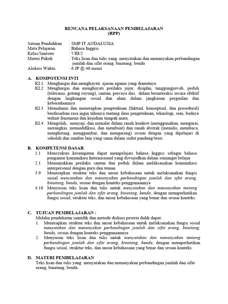 RPP Micro Teaching | PDF