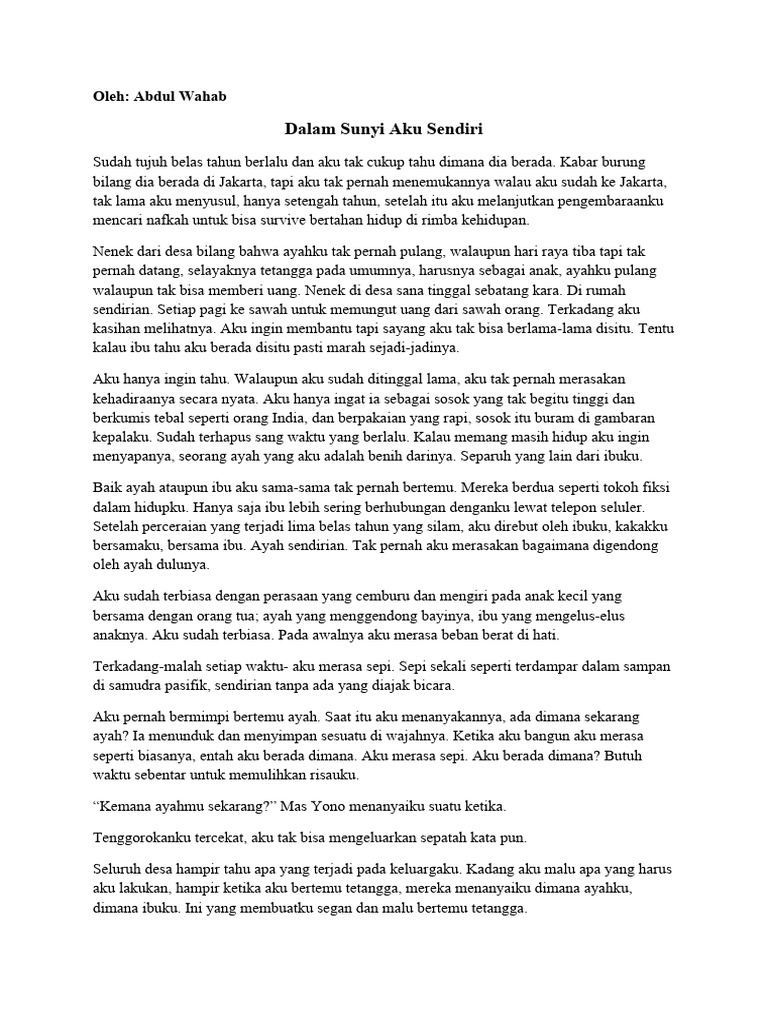 Dalam Sunyi Aku Sendiri | PDF