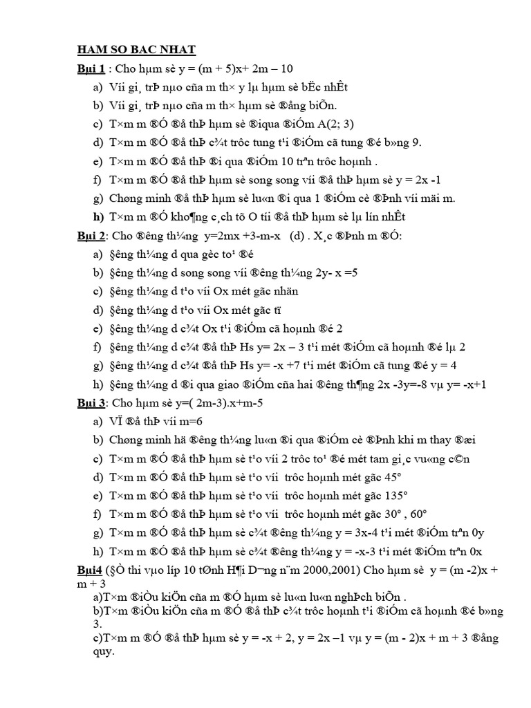 Ham So Bac Nhat Tong Hop | PDF