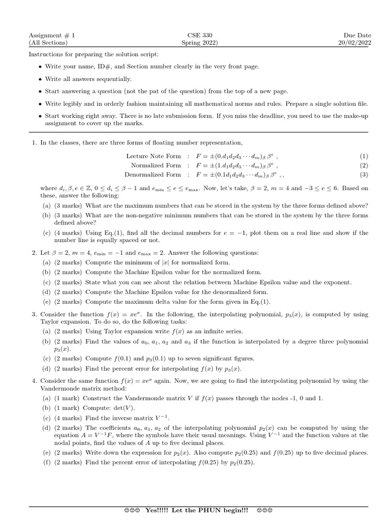 Assignment1 Cse330 Sp2022 | PDF
