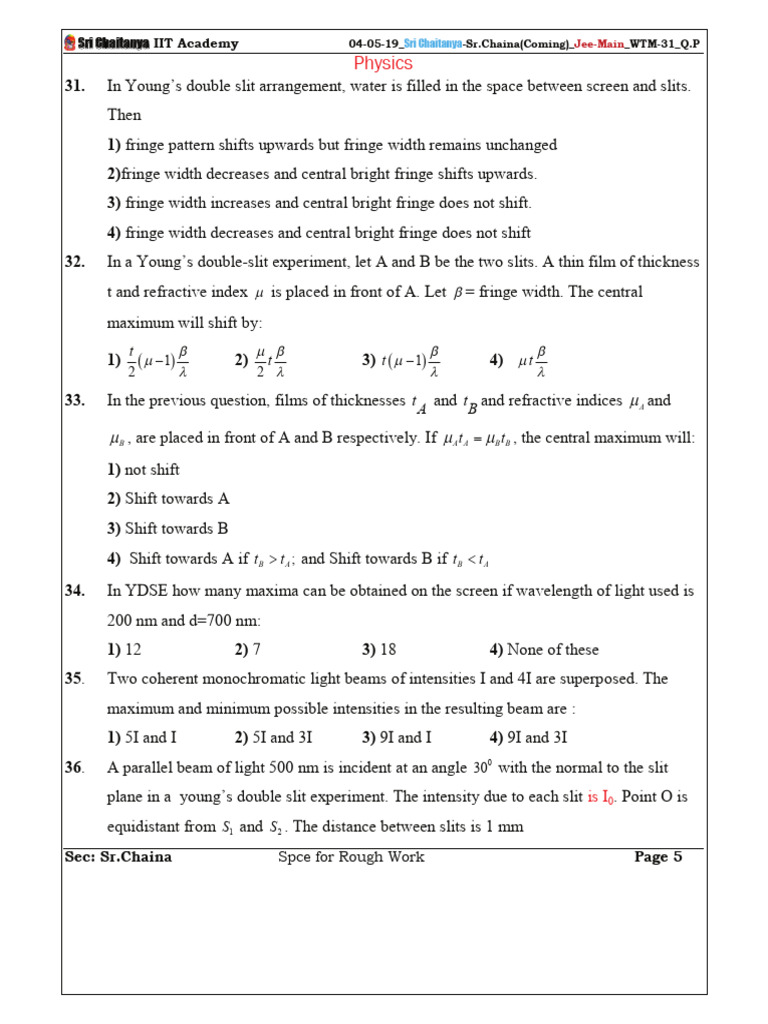 Wave Optics | PDF | Wavelength | Diffraction
