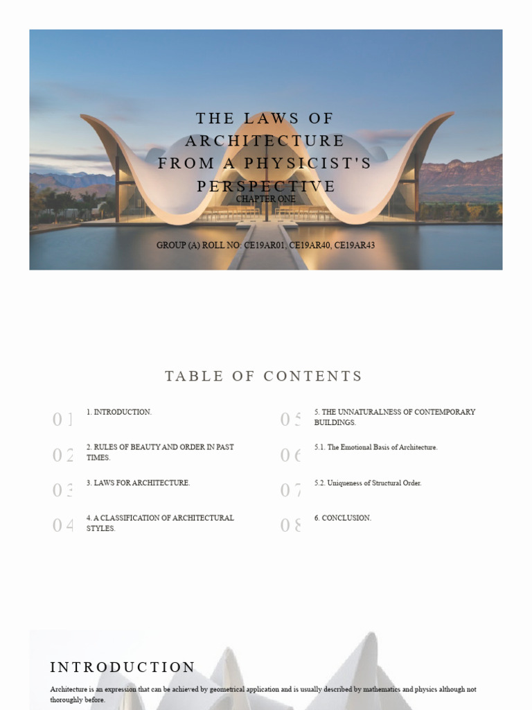 Architecture Laws: A Physicist's View | PDF | Fractal | Physics