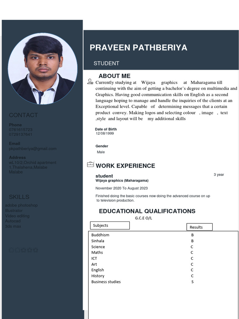 CV Praveen Pathberiya CSW - pdf3 | PDF | Graphics | Communication