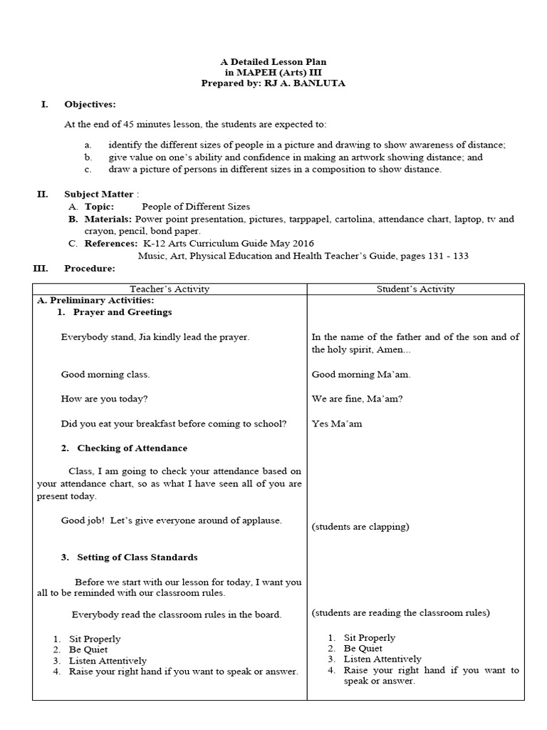LP in Arts 3 No.1 | PDF | Composition (Visual Arts) | Perspective ...