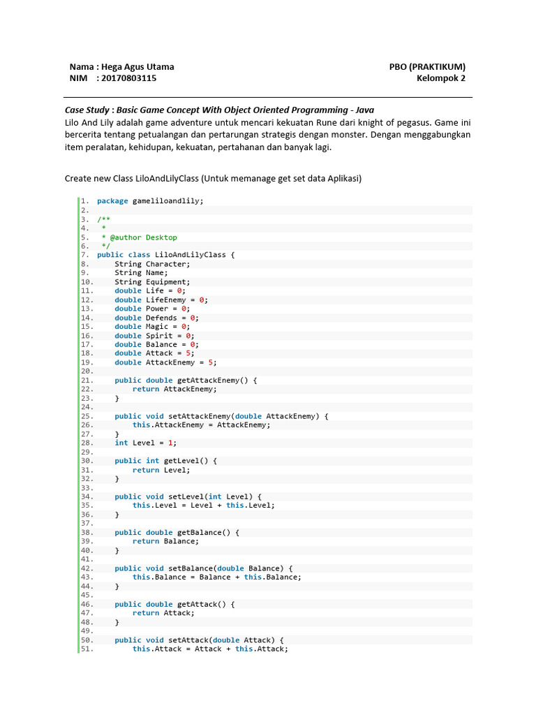 Contoh Koding Aplikasi Lilo & Lily | PDF