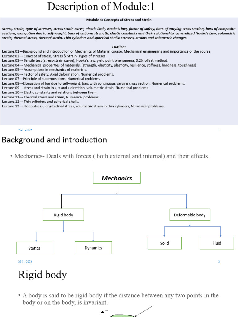Mechanics of Materials-1 | PDF | Deformation (Engineering) | Young's ...