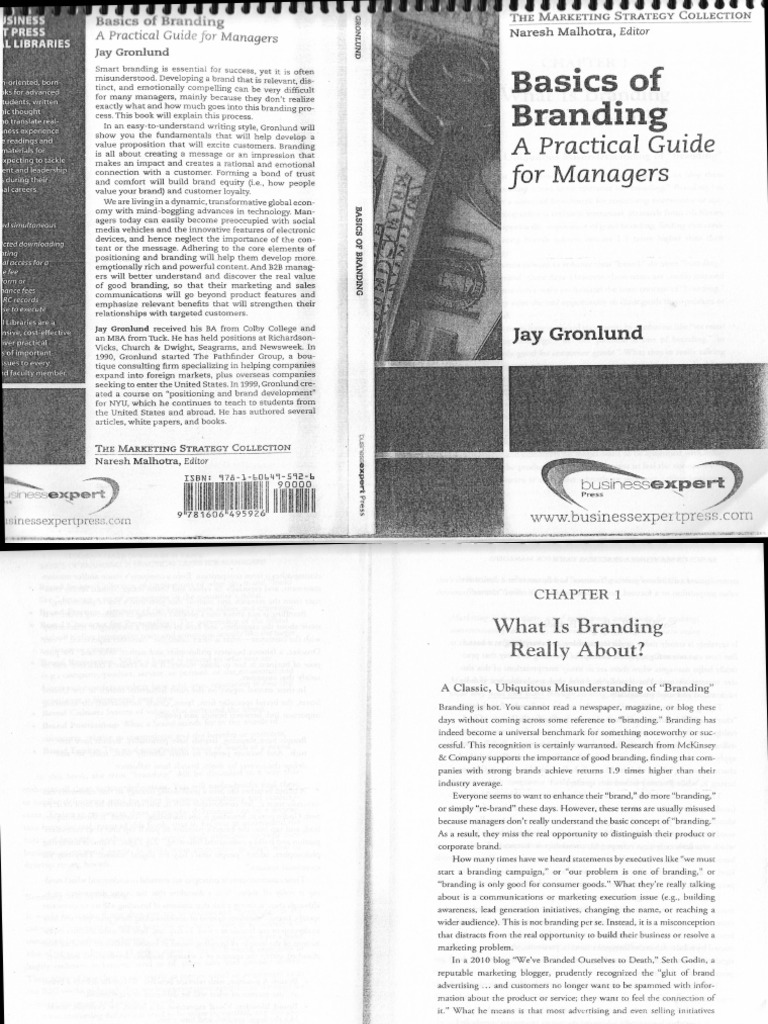 Basics of Branding Cap 1 Jay Gronlund | PDF