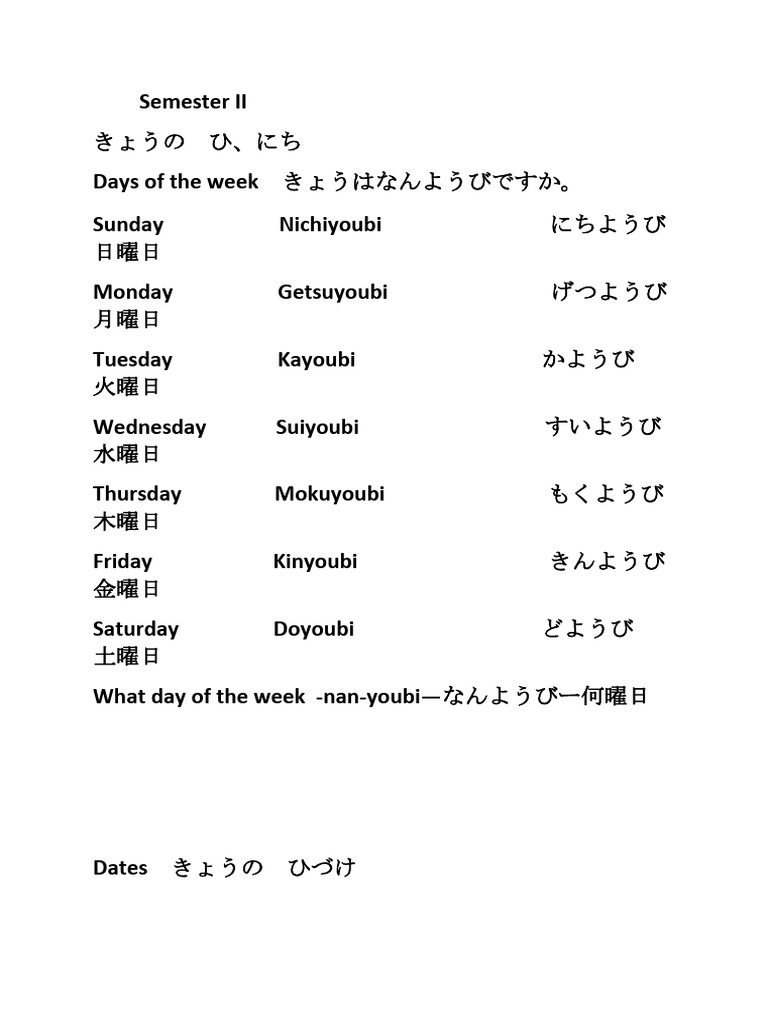 Date, Days, Time | PDF