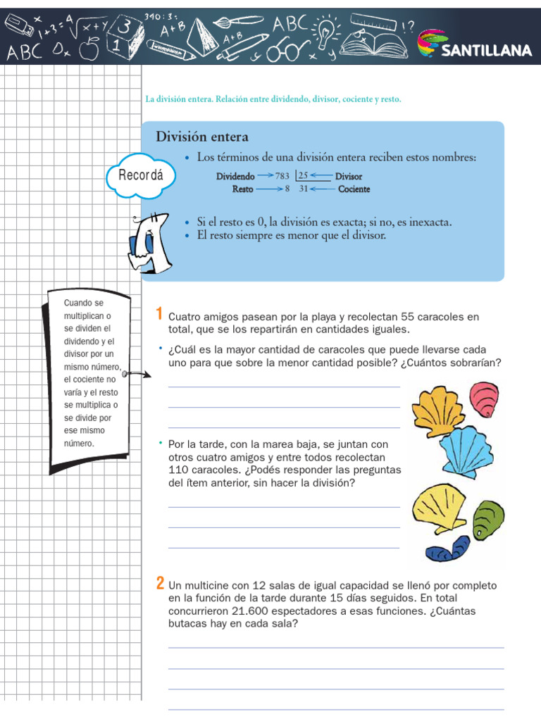 M5 - División Entera | PDF | División (Matemáticas) | Matemática Elemental