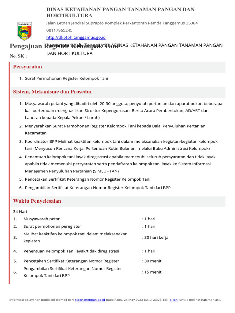 Panduan Pengajuan Register Kelompok Tani | PDF | Pengelolaan Keuangan & Uang