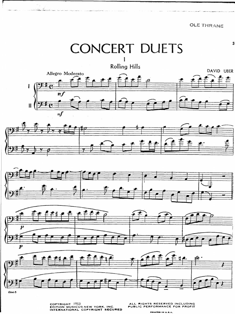 David Uber 10 Concert Duets | PDF