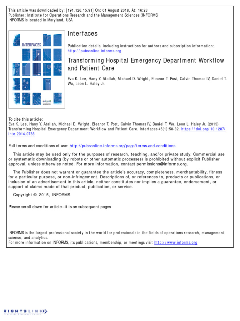 CASO 5-Transforming Hospital Emergency Department Workflow | PDF