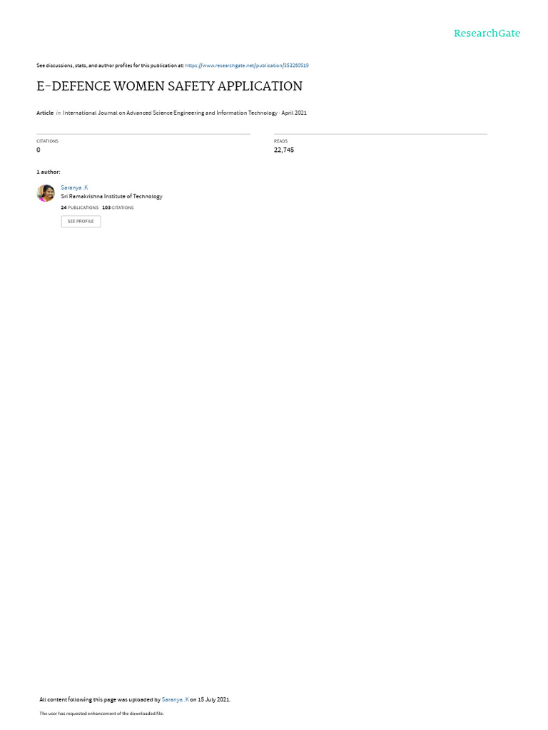 Women Safety Application | PDF | Use Case | Mobile App