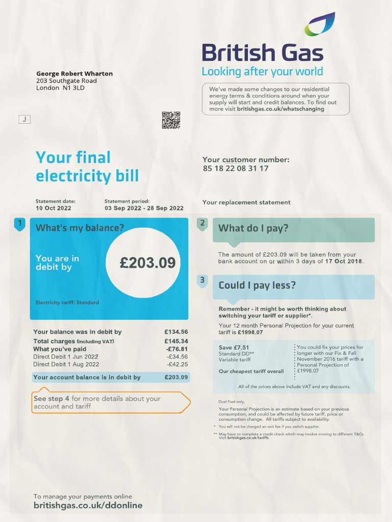 British-Gas Bill | PDF