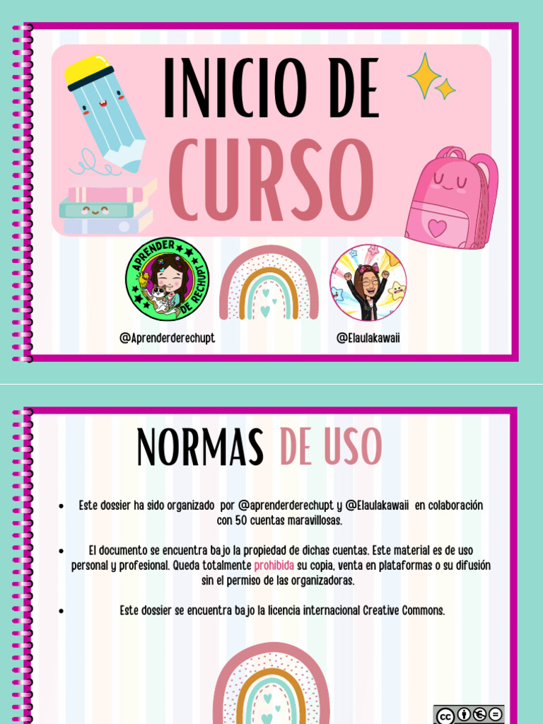 DOSSIER INICIO de CURSO @Aprenderderechupt @Elaulakawaii (3) | PDF ...