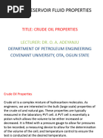 Key Properties of Crude Oil Explained | PDF | Petroleum | Viscosity