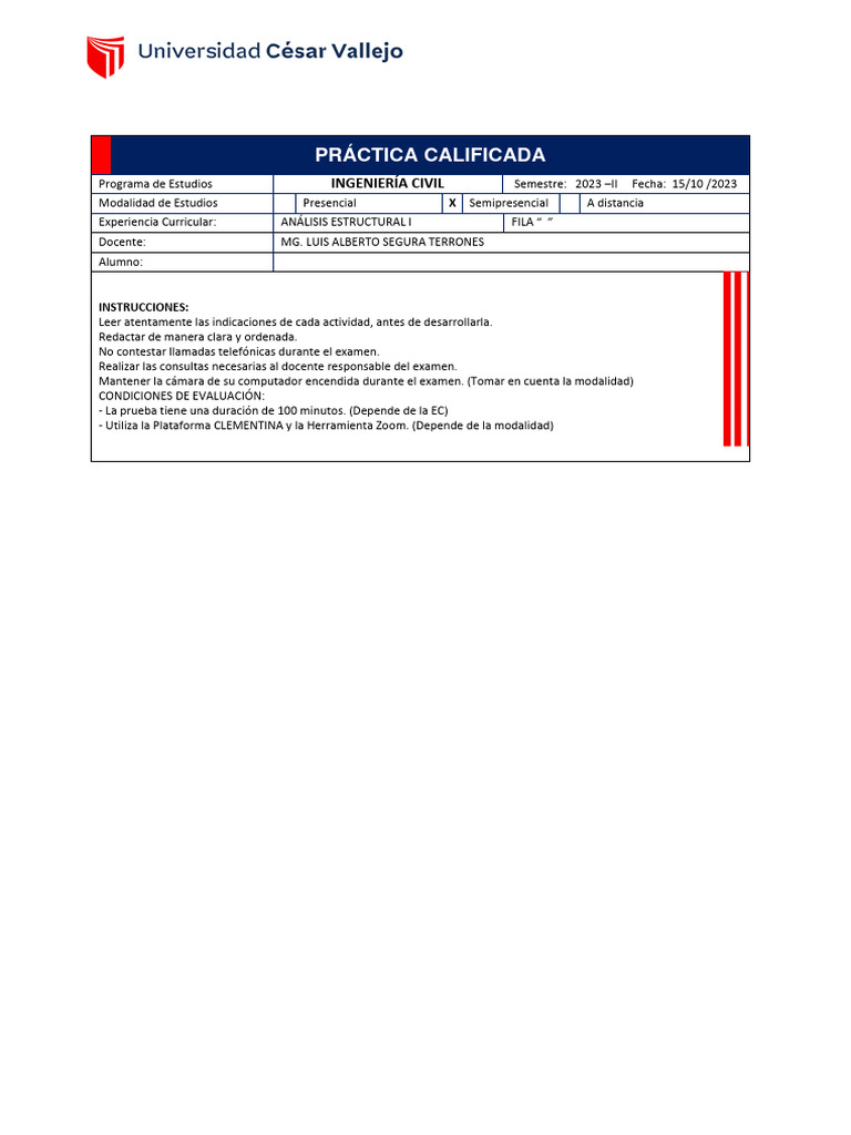 Practica Calificada 1 | PDF