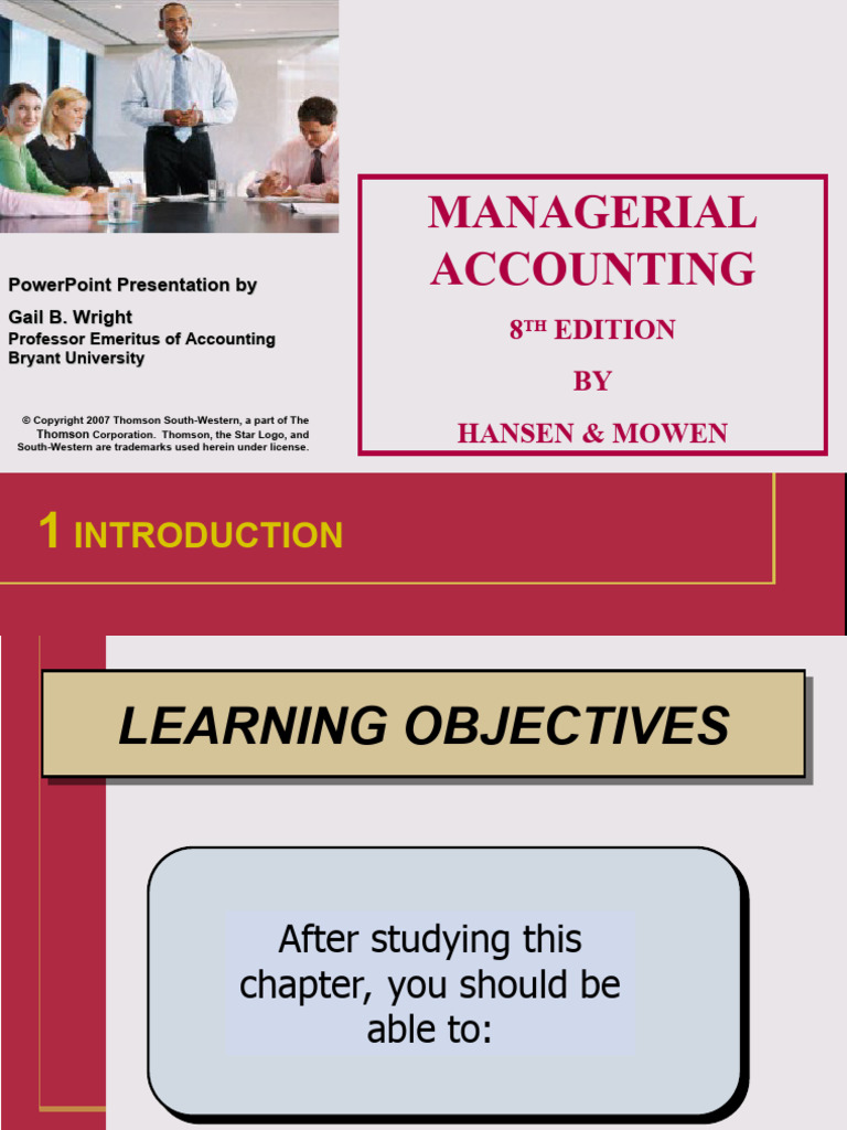 Hansen Aise Im Ch01 | PDF | Management Accounting | Accountant