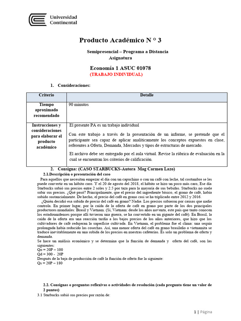 Og2 Tarea Pa #3 (Individual) Economia | PDF