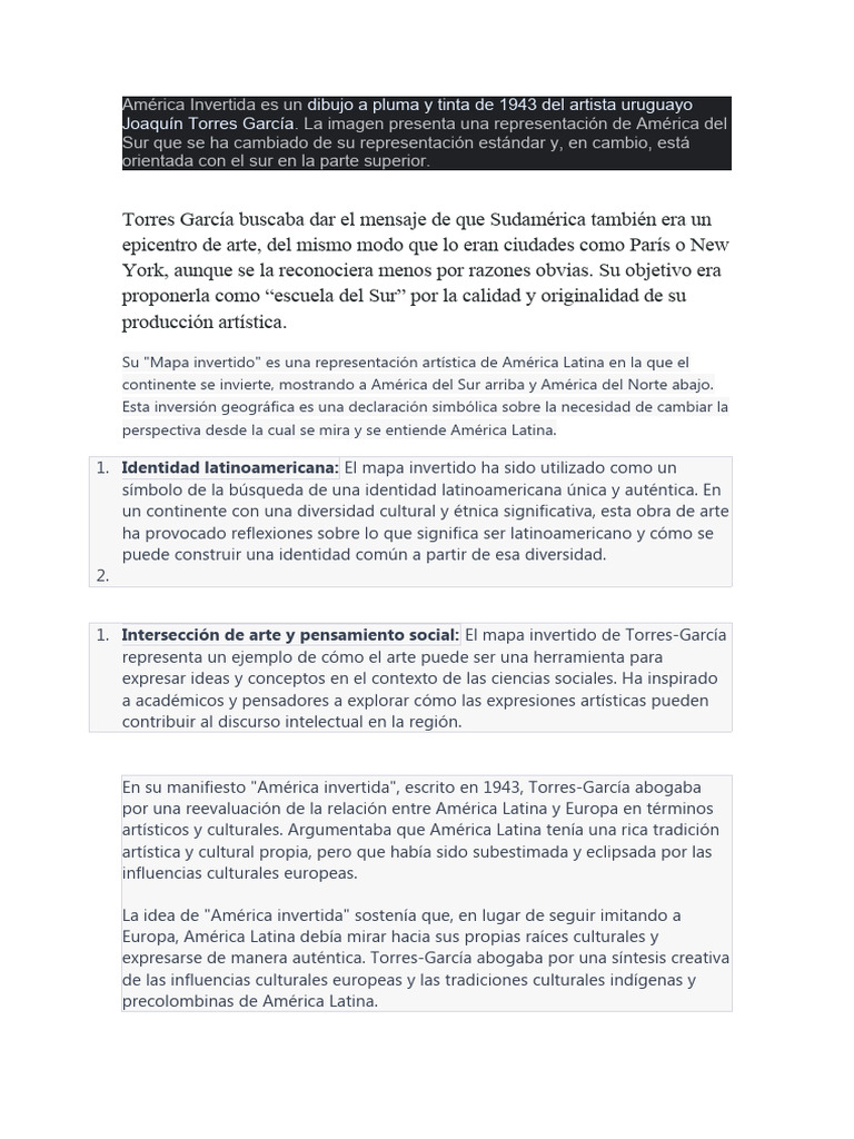 América Invertida Es Un | PDF | America latina | Américas