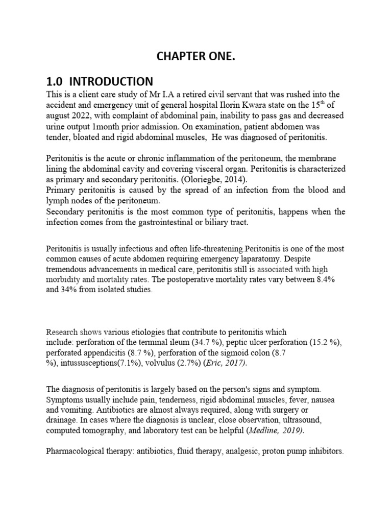 Peritonitis Pdf Science Mathematics