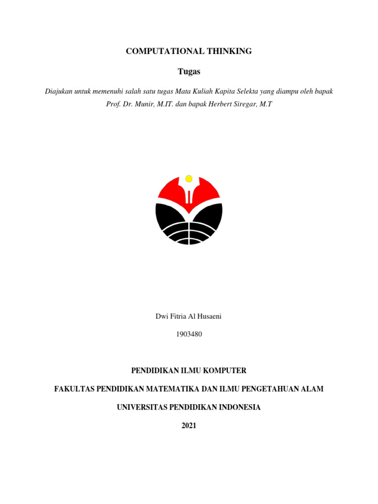 Memahami Computational Thinking | PDF | Seni | Teknologi & Rekayasa