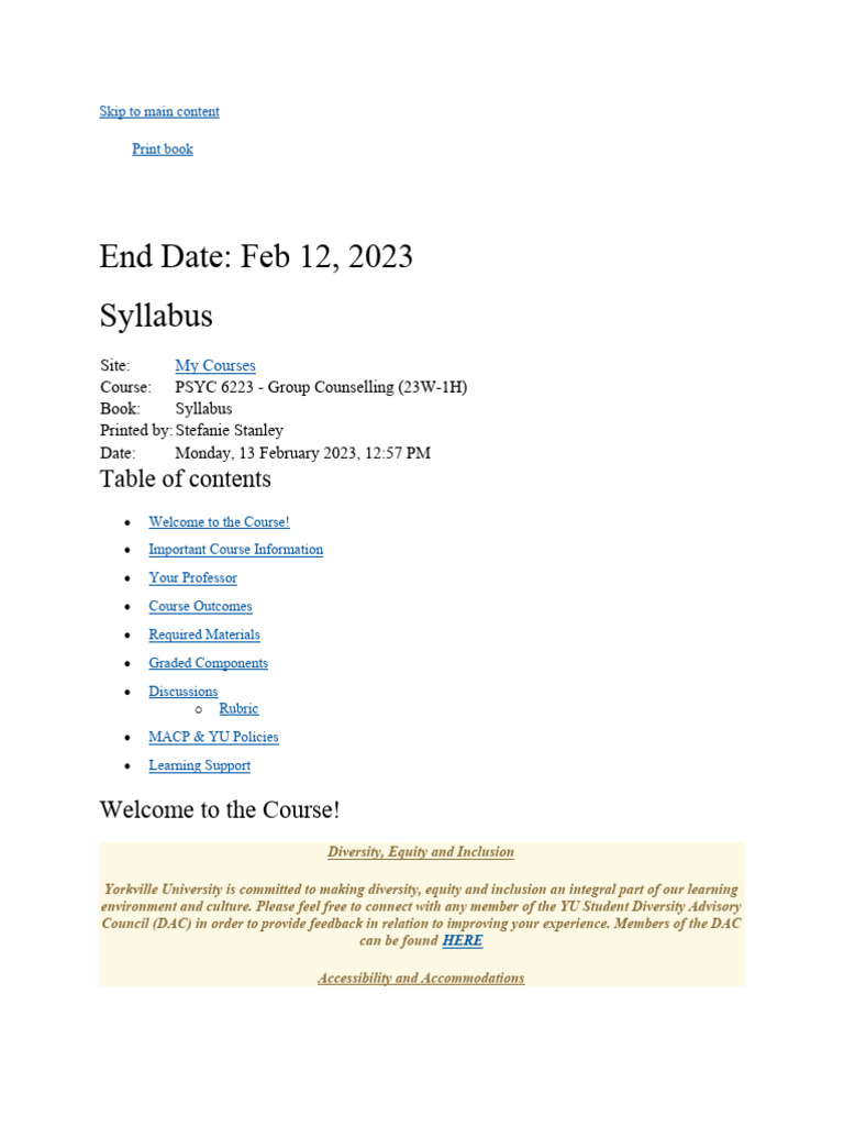 PSYC 6223 - Syllabus | PDF | Psychotherapy | Counseling Psychology