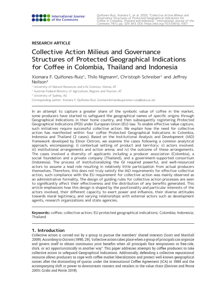 Collective Action Milieus and Governance Structures of Protected ... Collective Action Milieus and Governance Structures of Protected ...