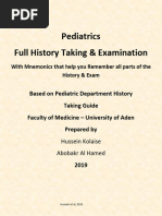 Pediatric History Taking Template | PDF | Childbirth | Prenatal Development