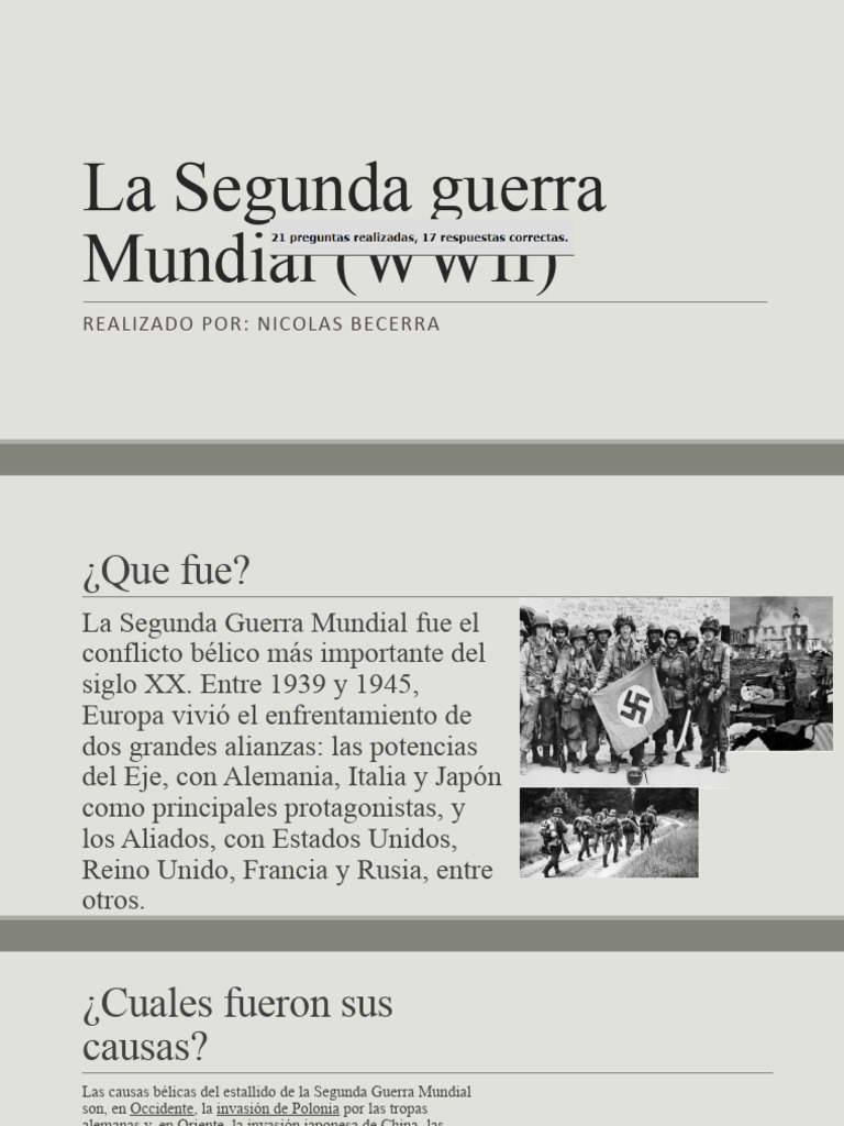 La Segunda Guerra Mundial (WWII) | PDF | Segunda Guerra Mundial ...